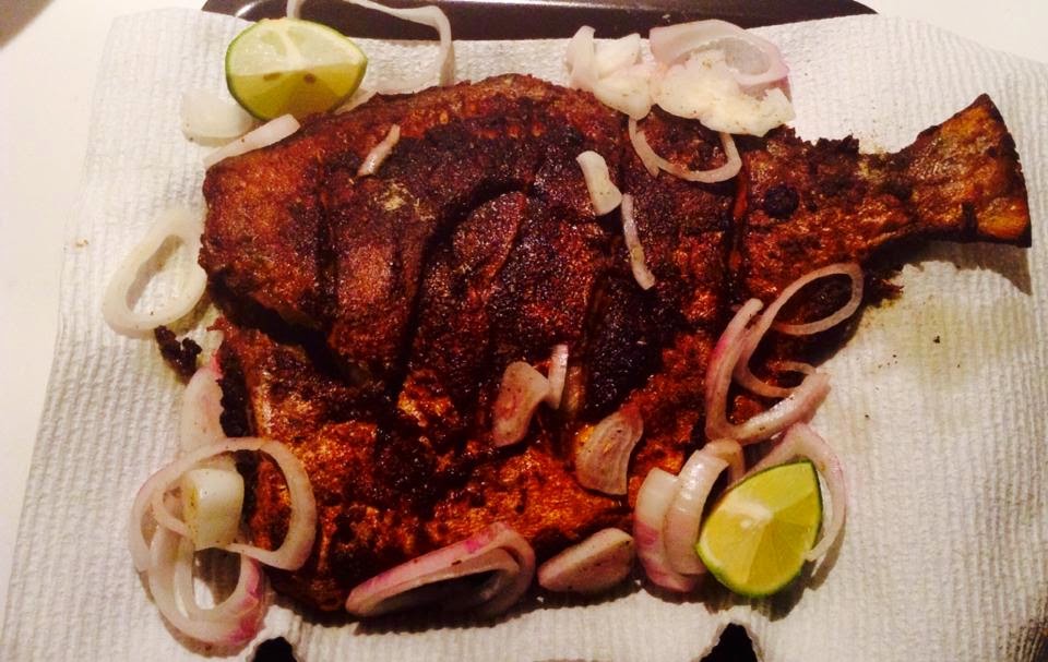 Indian style fried golden pomfret by Vani Pande