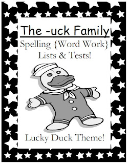 Classroom Freebies Too: Fern Smith's FREEBIE ~ The -uck Family Word ...
