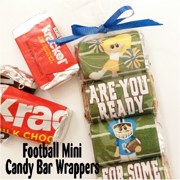 DIY Party Mom: Football Mini Printable Candy Bar Wrappers