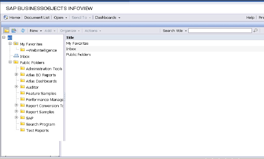 Web Intelligence: Logging on to InfoView