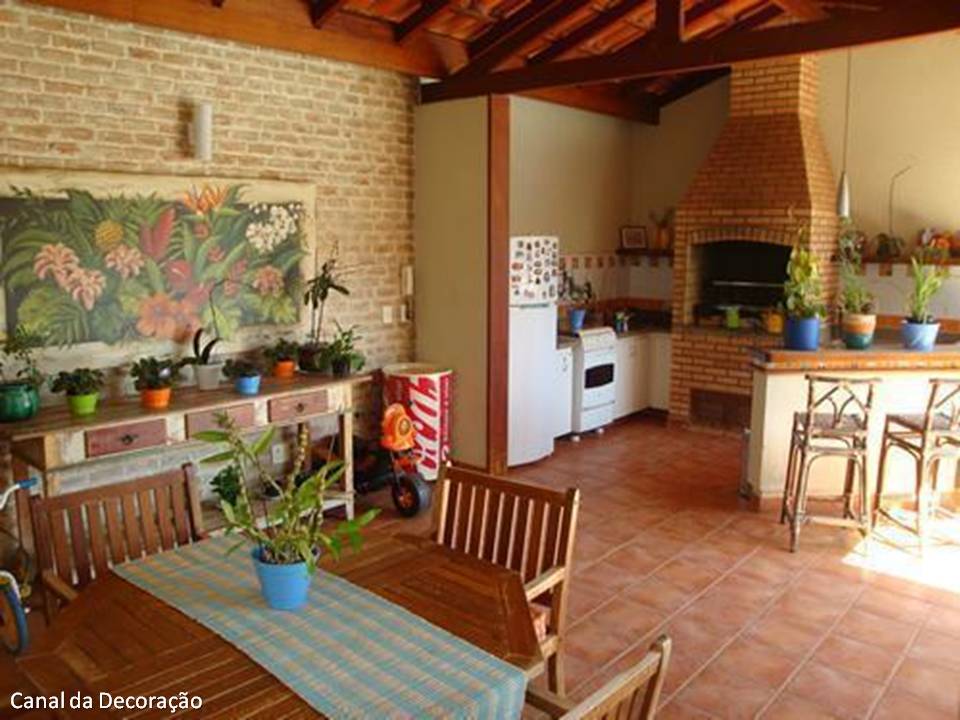 ÁREA COM CHURRASQUEIRA RÚSTICA: 33 IDEIAS PARA TE INSPIRAR