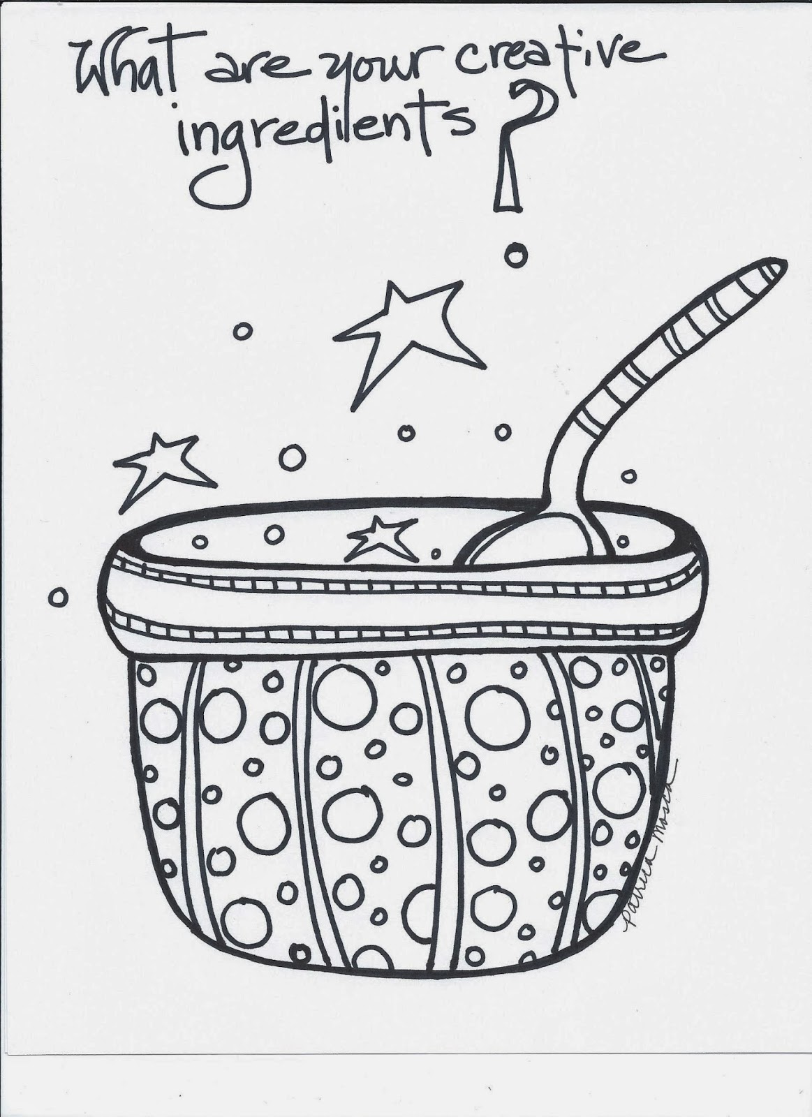 The Creative Playground: Ingredients...coloring book page