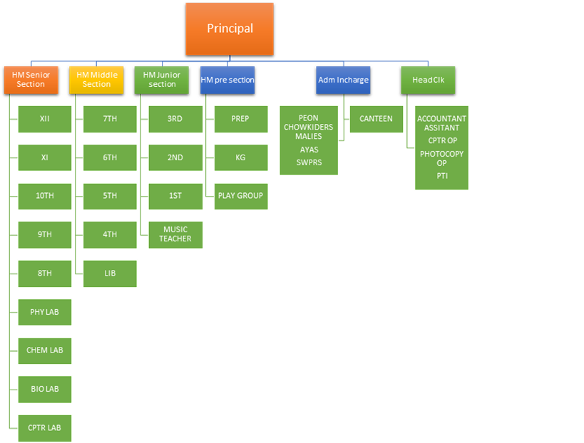 ARMY PUBLIC SCHOOL & COLLEGE JPJ CANTT: ORGANOGRAM