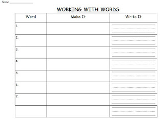 Jennifer's Teaching Tools: Word Work