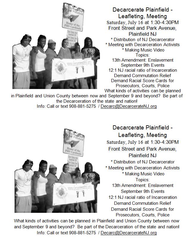 Decarcerate The Garden State: Community Music Video Recording - Looking ...