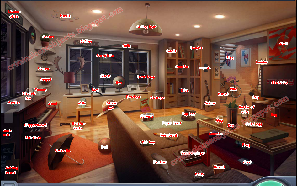 Case 18 - Stewarts' House hints | Criminal Case Objects