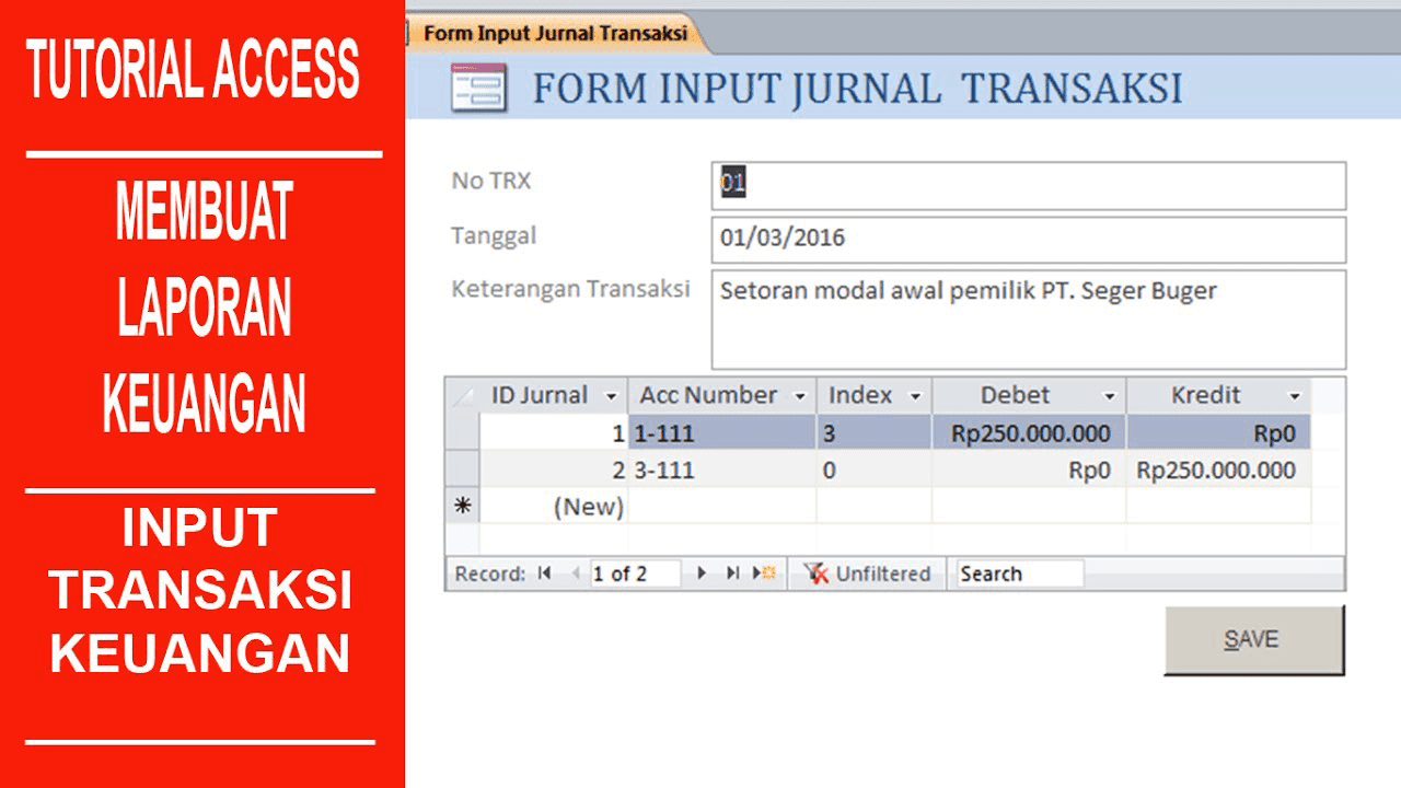 MEMBUAT LAPORAN KEUANGAN DENGAN MICROSOFT ACCESS #5-15 - Parman-acc