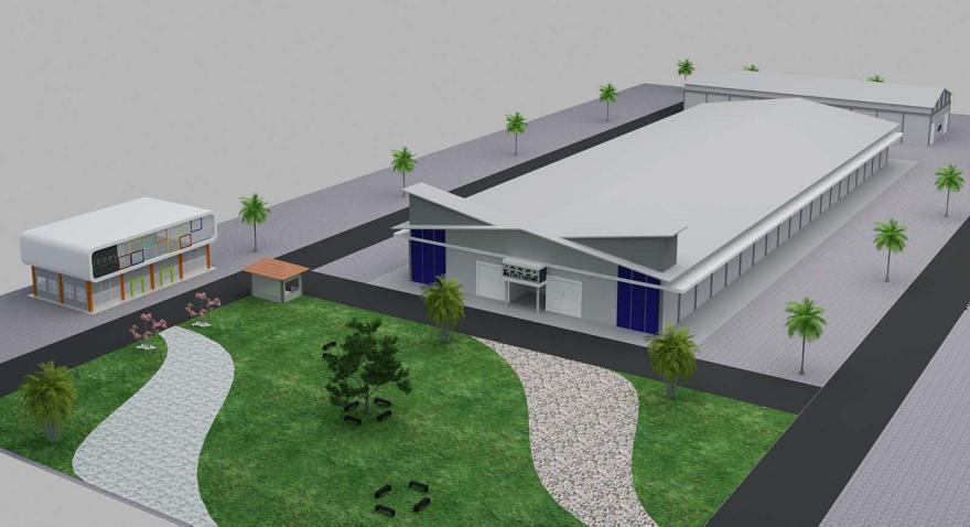 JASA DESAIN 3D INTERIOR GAMBAR EKSTERIOR: Jasa Desain Gudang Pabrik