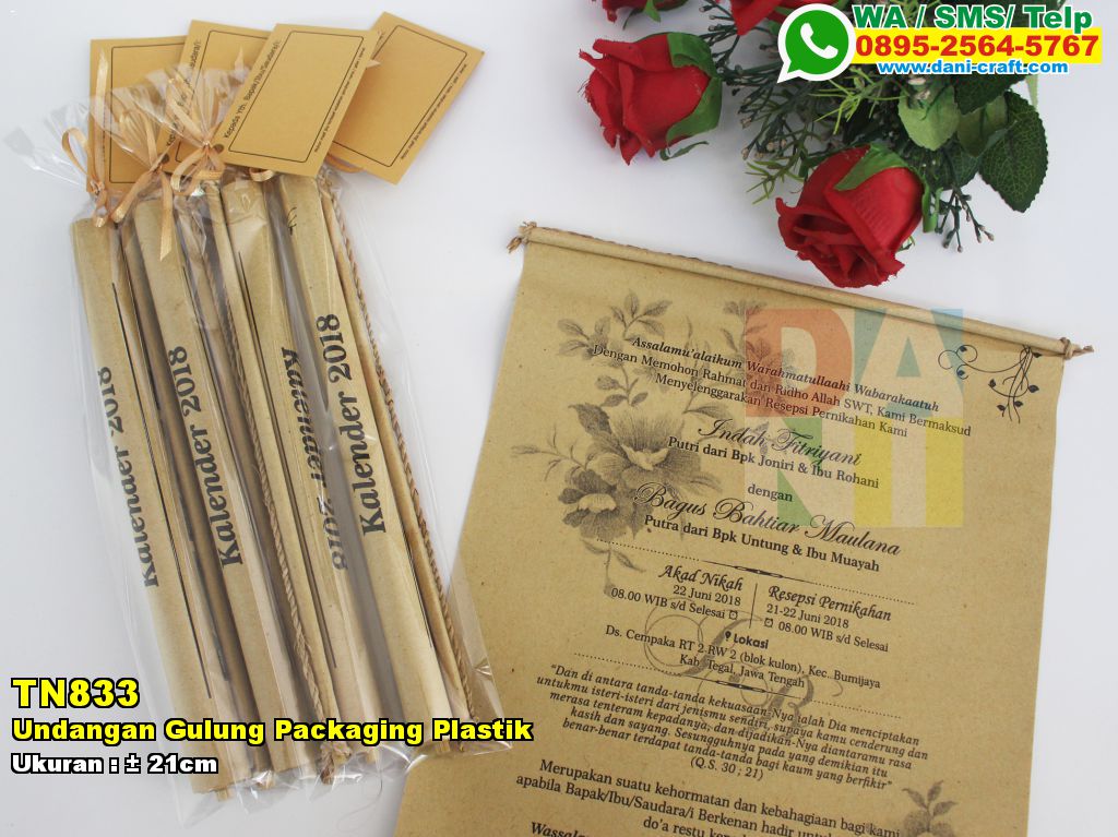 Undangan Gulung Packaging Plastik | Souvenir Pernikahan