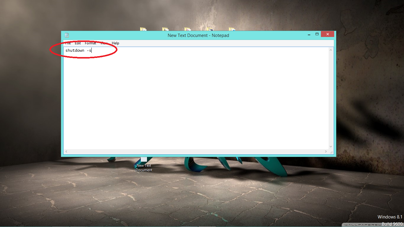 How to create a simple shutdown file - Control + Info