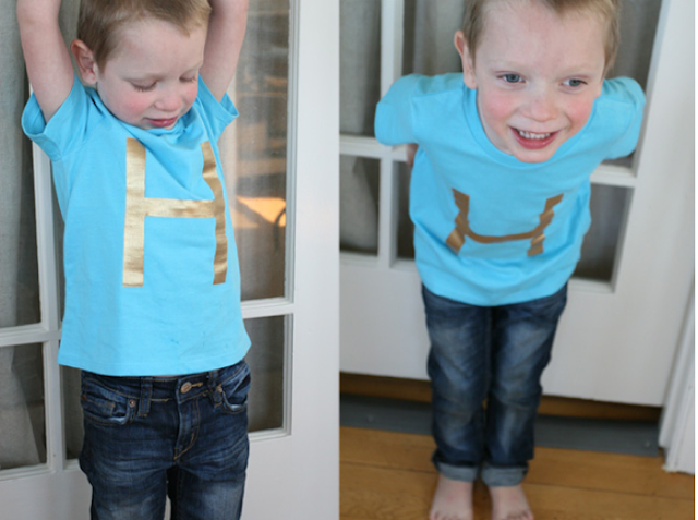 DIY: Gold Helvetica Tee - Say Yes