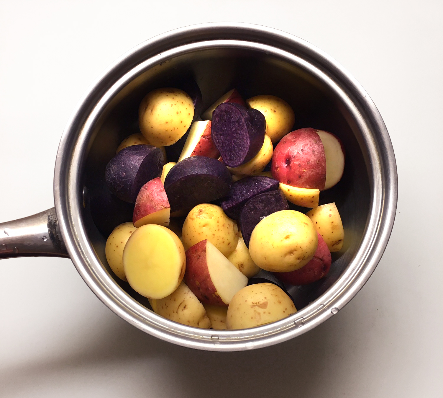 Roasted Colorful Potatoes and Kale - Cookstas