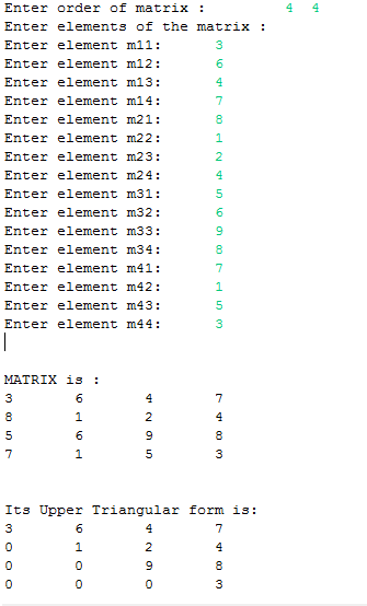 Java Programs: Java Pogram to find the upper triangular form for a ... Java Programs: Java Pogram to find the upper triangular form for a ...