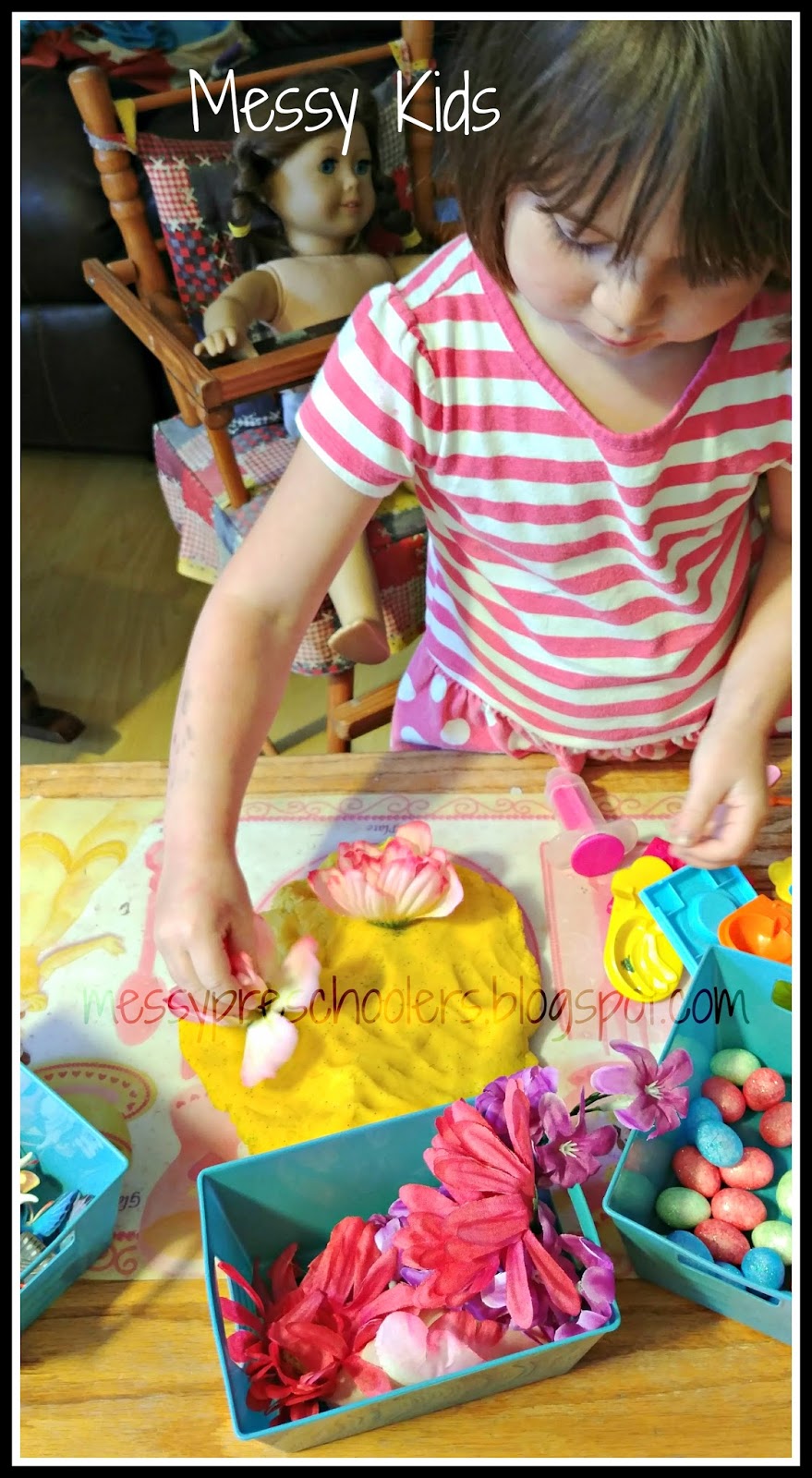 Messy Kids: Spring Play Dough: An Invitation to Play