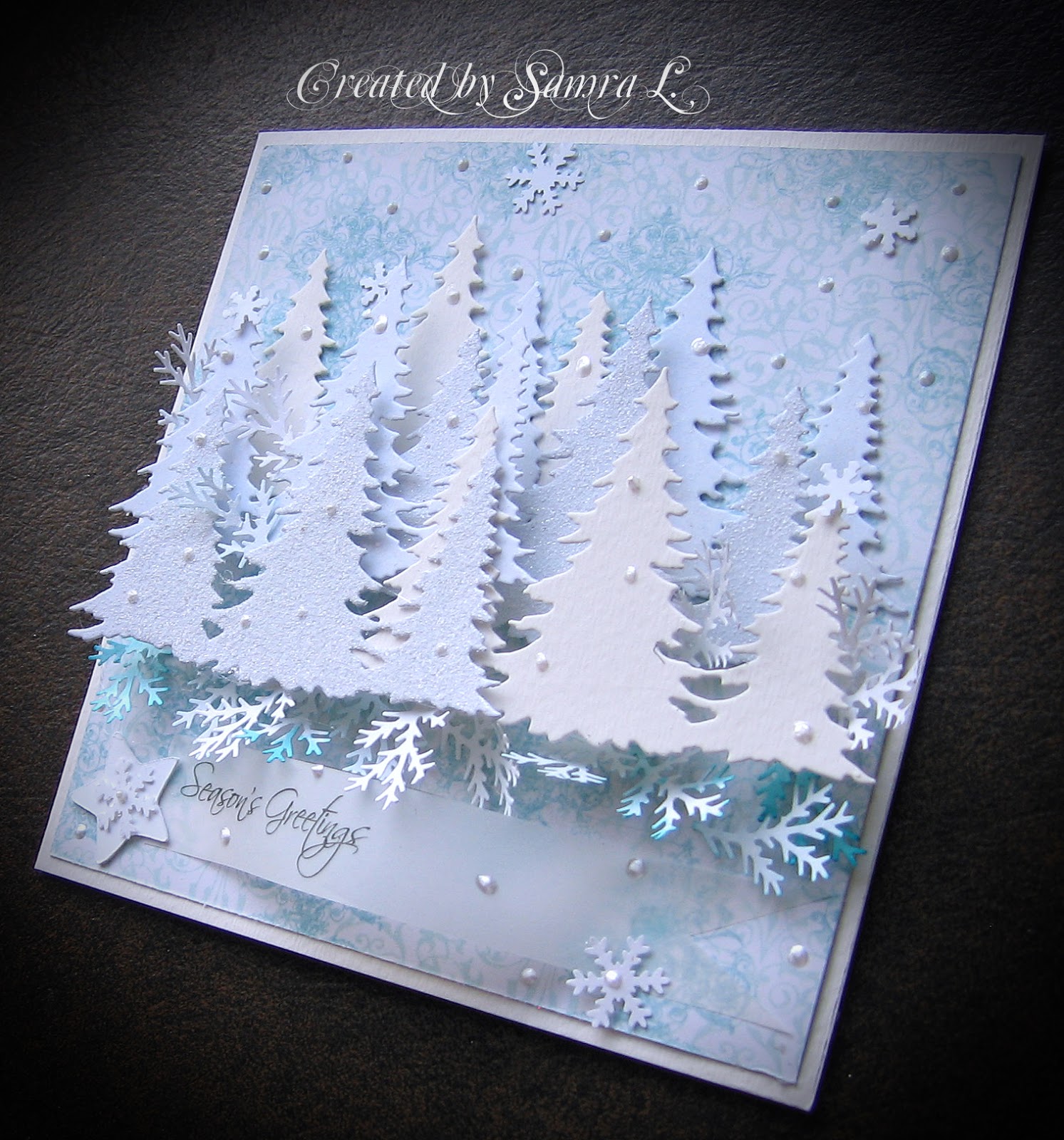 Paper Talk With Samra: Winter Landscape Greeting Card