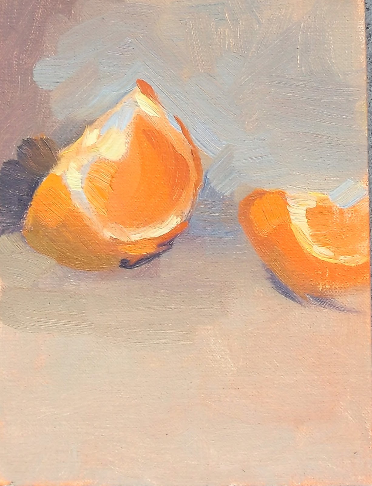 Mary's Paintings: Orange Still Life Studies