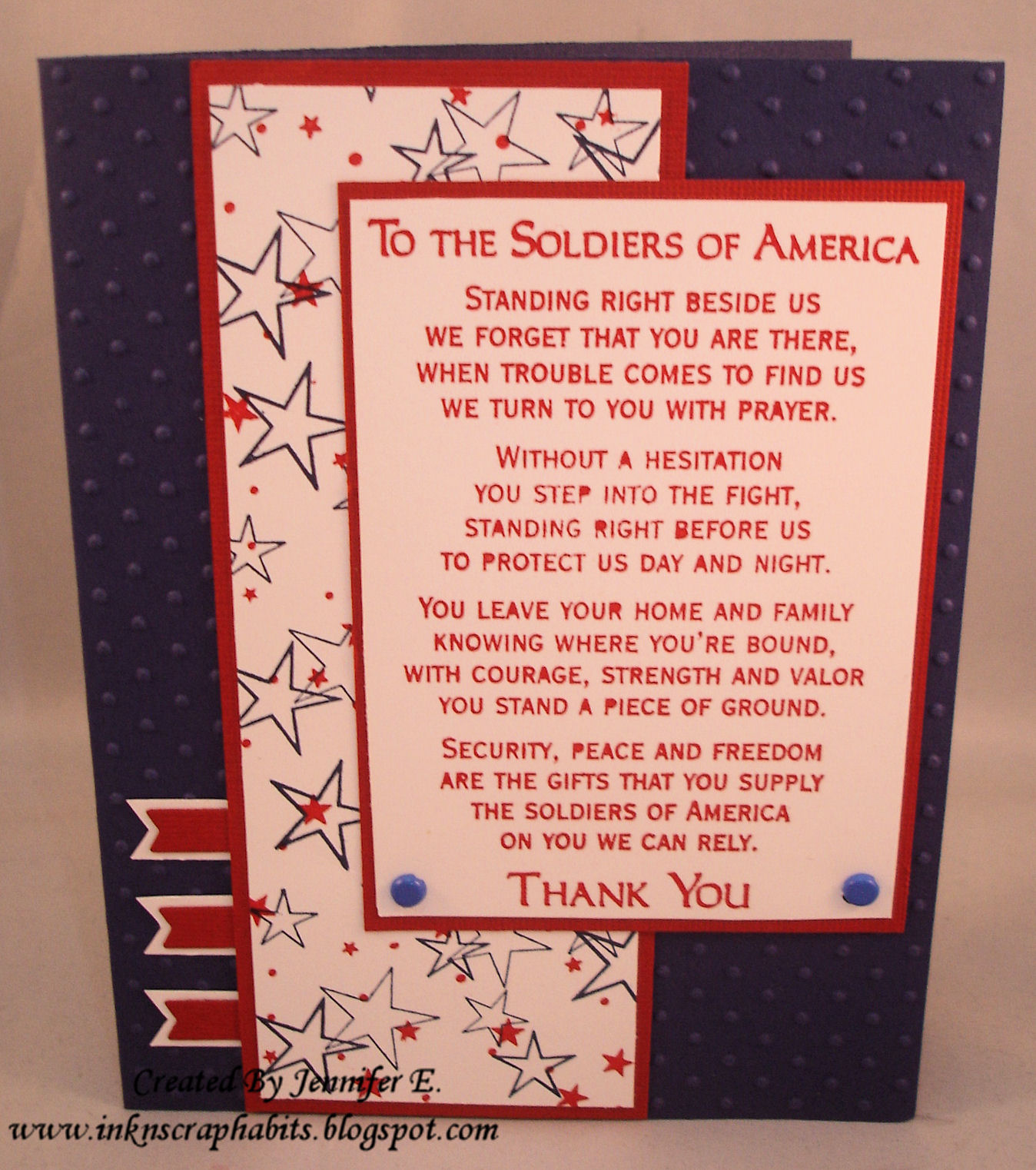 Ink N' Scrap Habits: For Our Soldiers