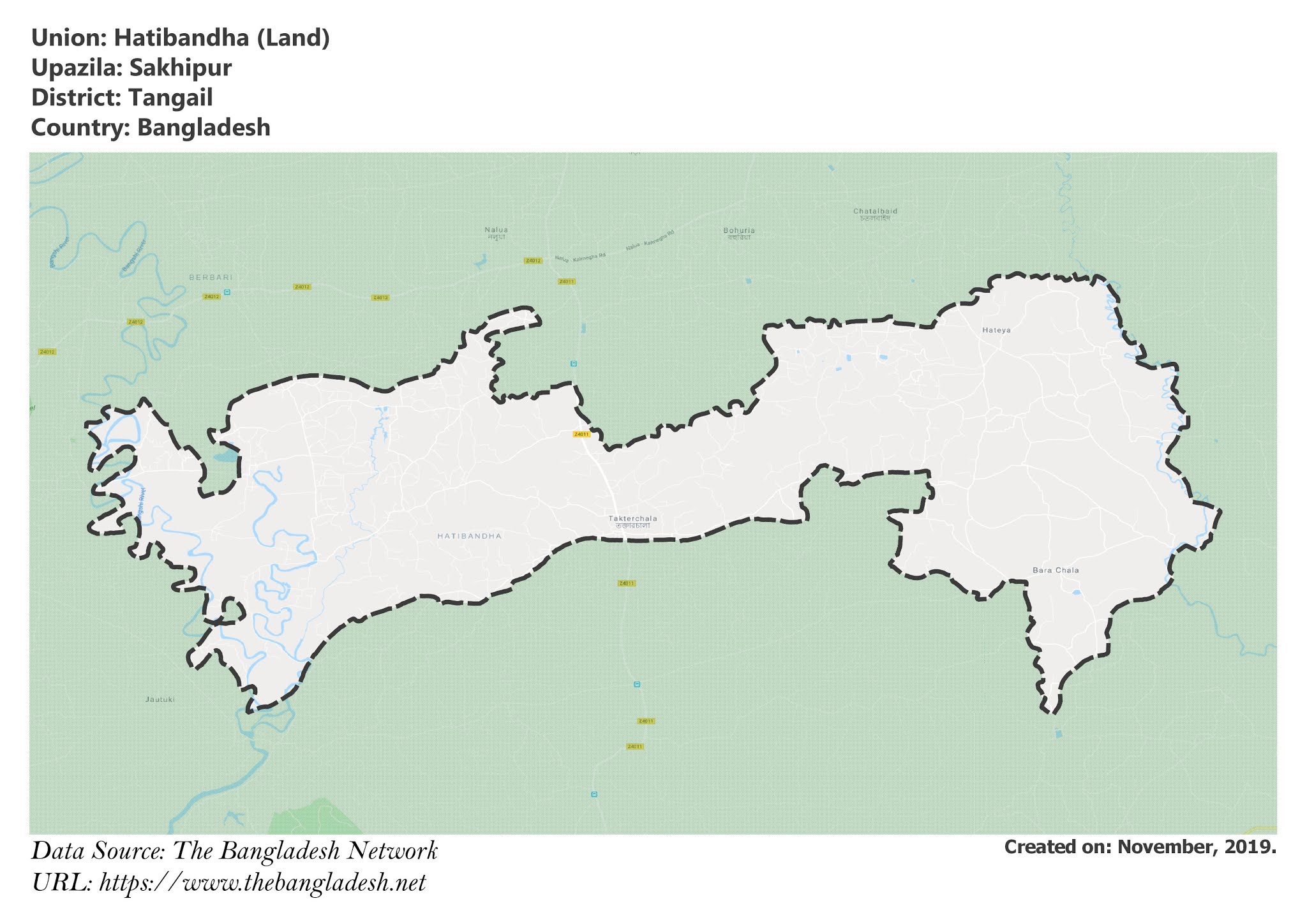 Hatibandha Union, Tangail
