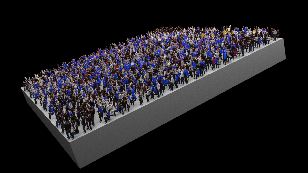 Cut And ...: Houdini : CROWD | Audience Random Diffuse Texture