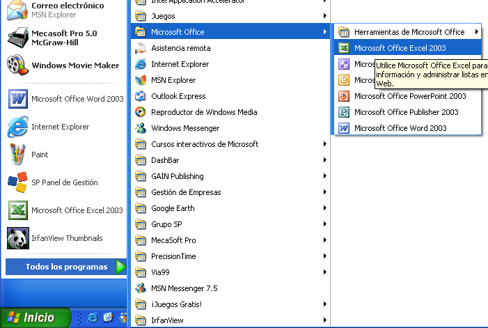 EXCEL: Inicio de Excel