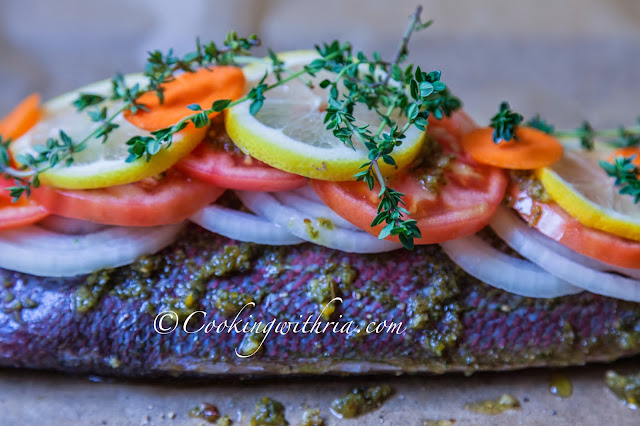 Caribbean-Style Baked Fish in Parchment Paper