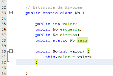 Codigo de Buris: Criando uma Arvore binária Simples no Java