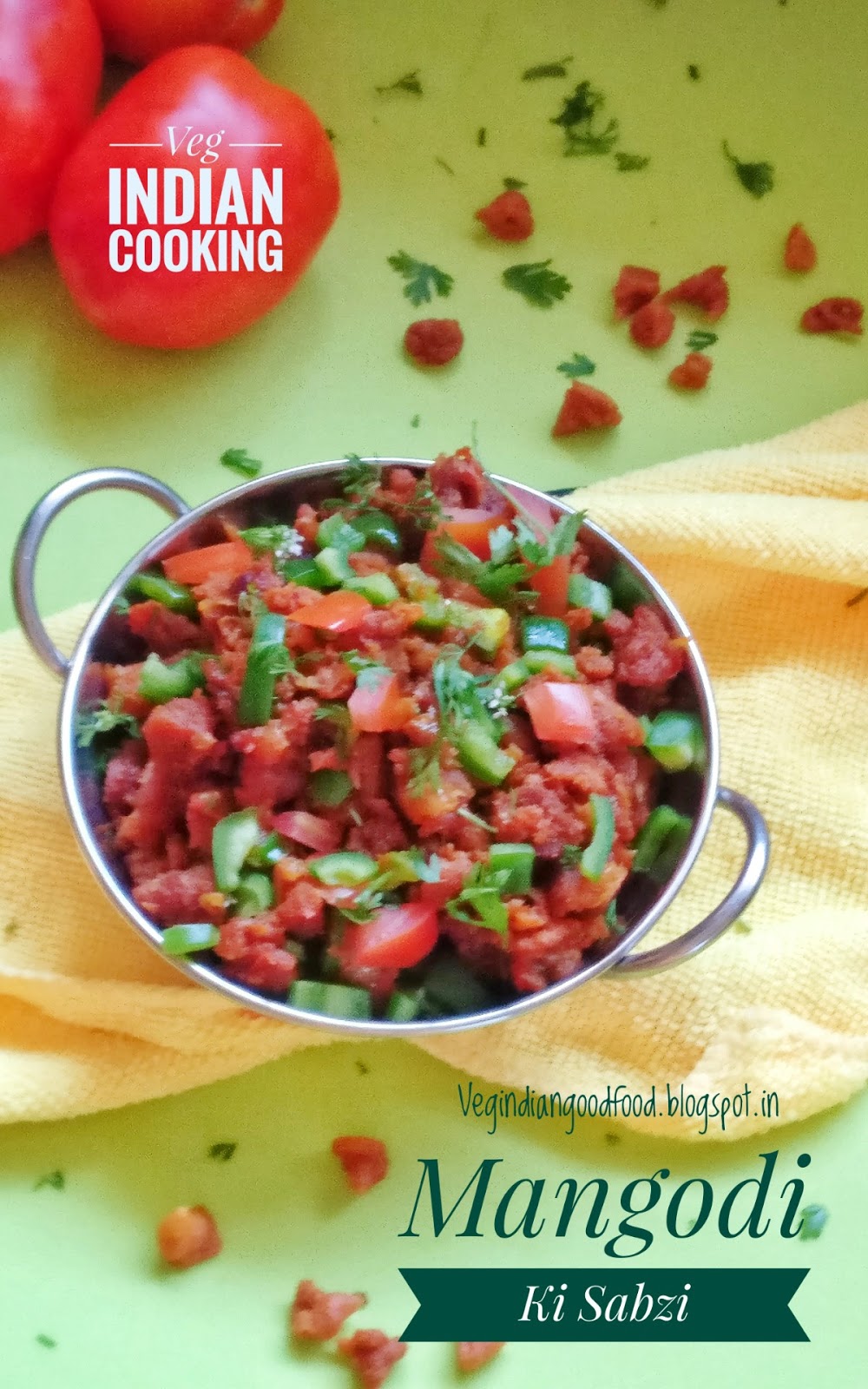 Veg Indian Cooking: Moong Dal - Mangodi Ki Sabzi