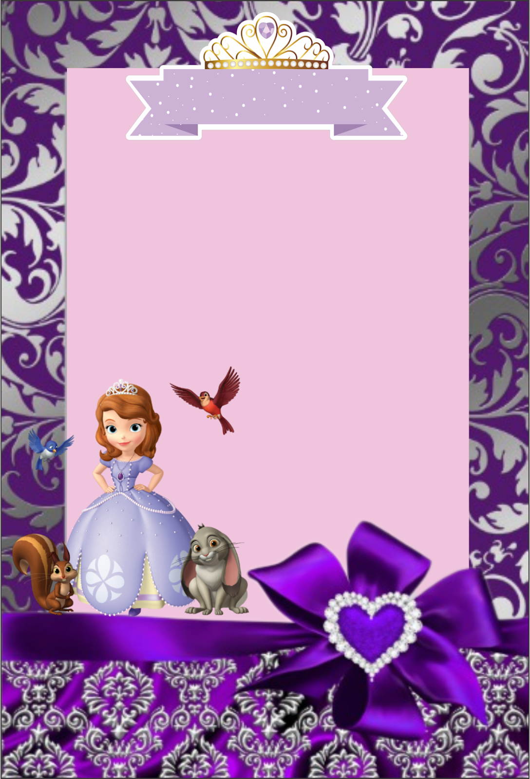 10 Hermosos Fondos para tarjeta Princesa Sofia Gratis