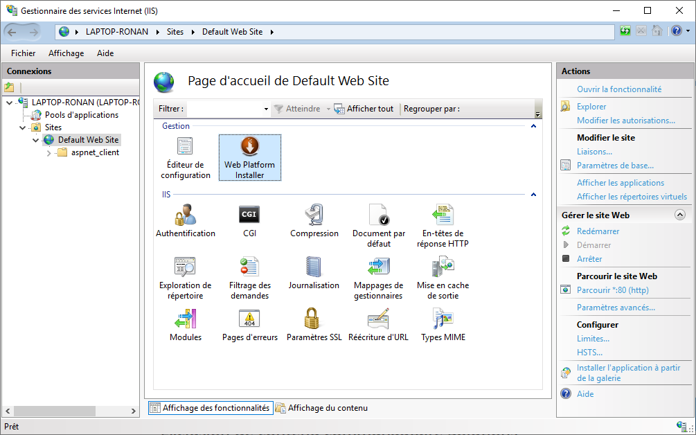Installer PHP sur Microsoft Windows IIS