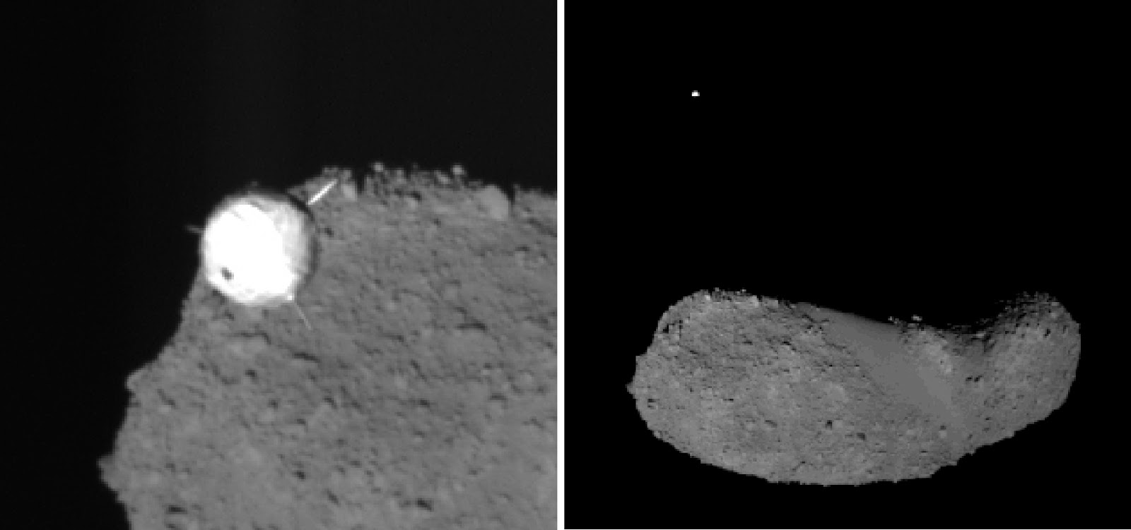 Extraño objeto en el asteroide Itokawa (explicación)