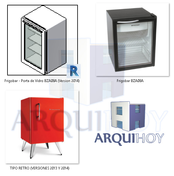 Familia Frigobares / Family Bar Freezer (RFA) | ArquiHoy-Revit