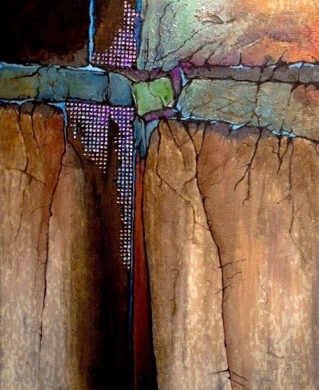 CAROL NELSON FINE ART BLOG: Geological Abstract Painting "Glitter Gulch ...