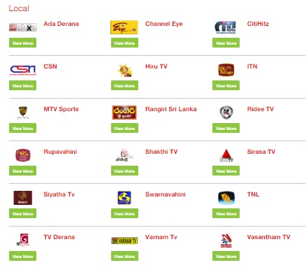 AI: Dialog TV Channels Postpaid and Prepaid