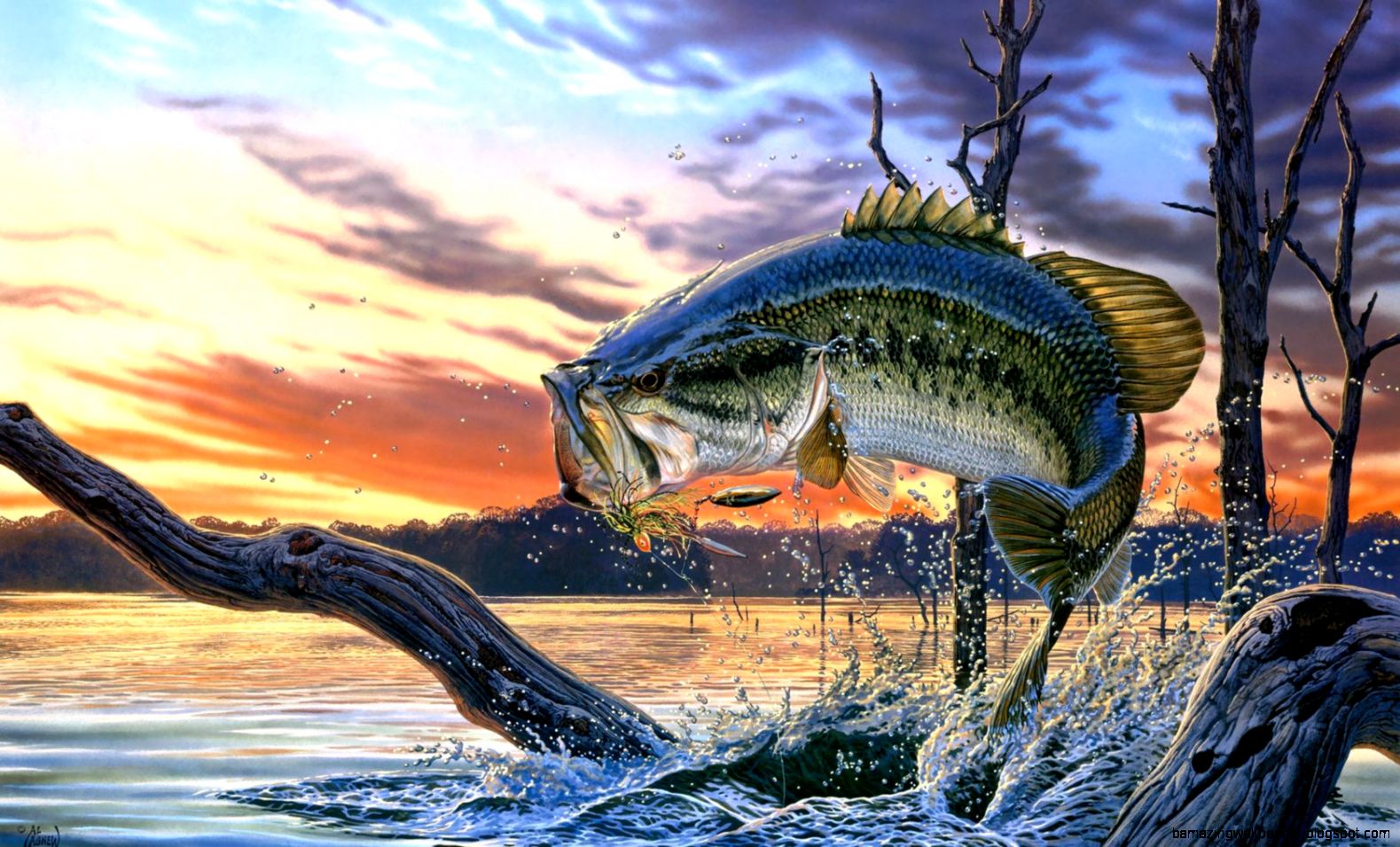Real Largemouth Bass Jumping | Amazing Wallpapers