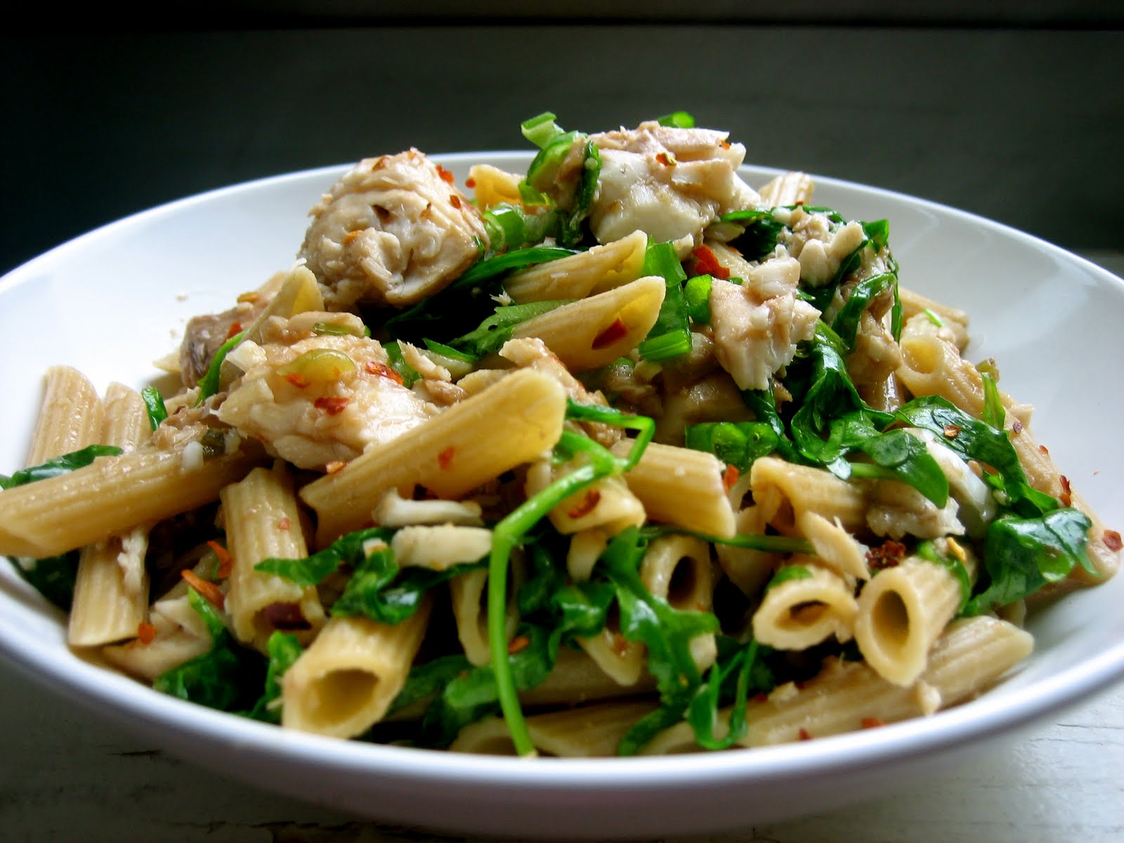 A Better Bite: Whole Wheat Penne with Tilapia, Arugula and Balsamic