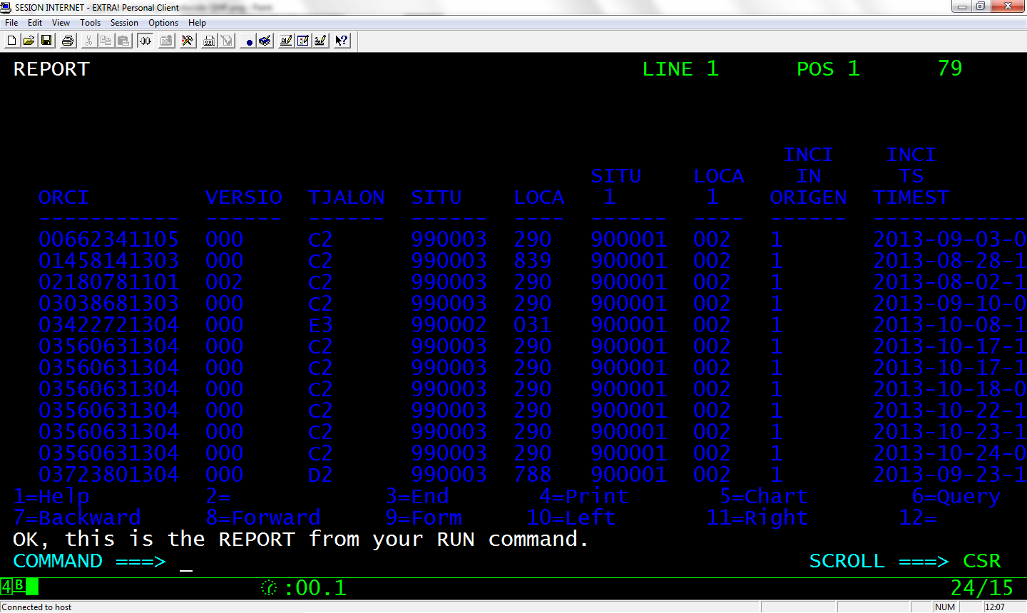 Universo Cobol: Ver campos Hexadecimales en QMF con HEX (y 2)