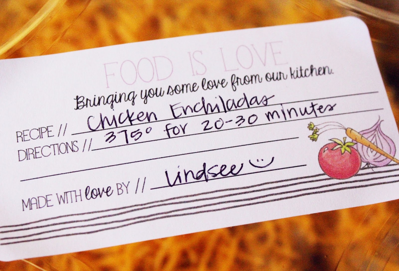 GladHeart: freebie >> food is love dinner tags