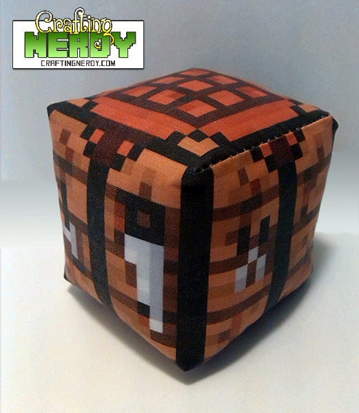 CraftingNerdy: Plush Minecraft Inspired Crafting Table