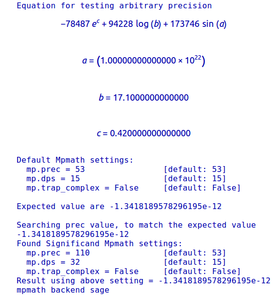 Ofans Blog Arbitrary Precision Using Python Mpmath