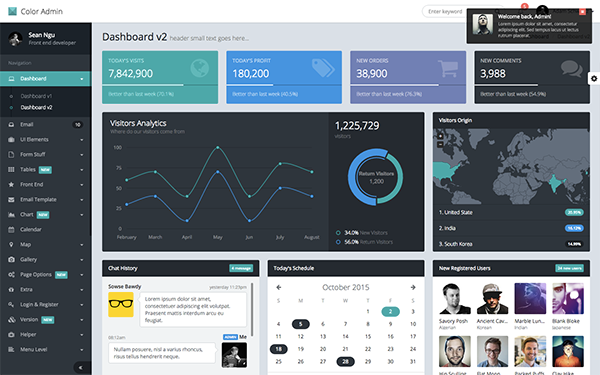 Color Admin - Admin Template + Front End - Template Bootstrap Download