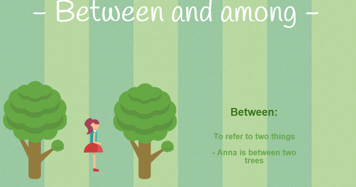 Aprende inglés very well: Diferencia entre between y among