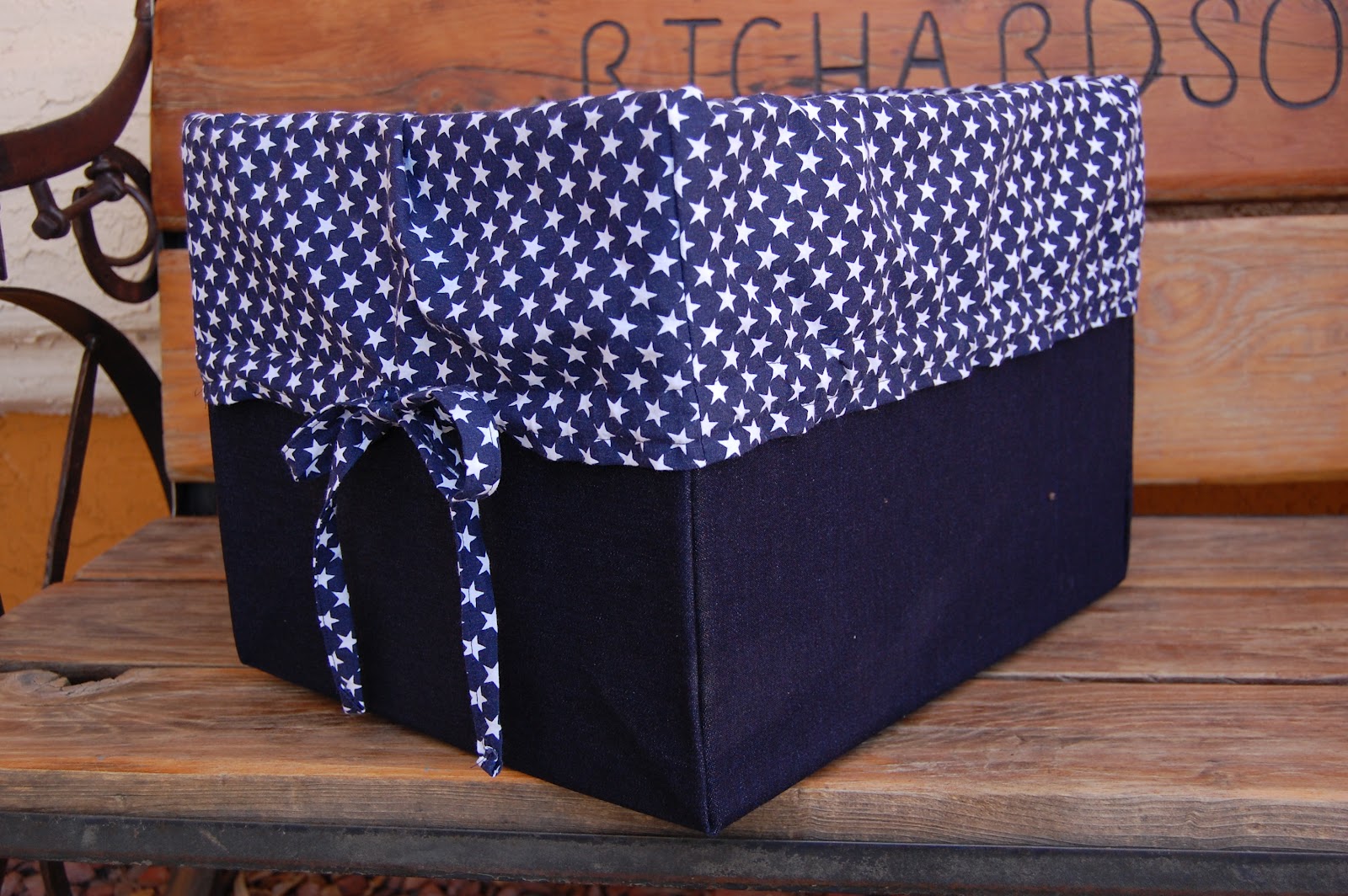 Babblings and More: Repurpose: Diaper Box into Denim Box