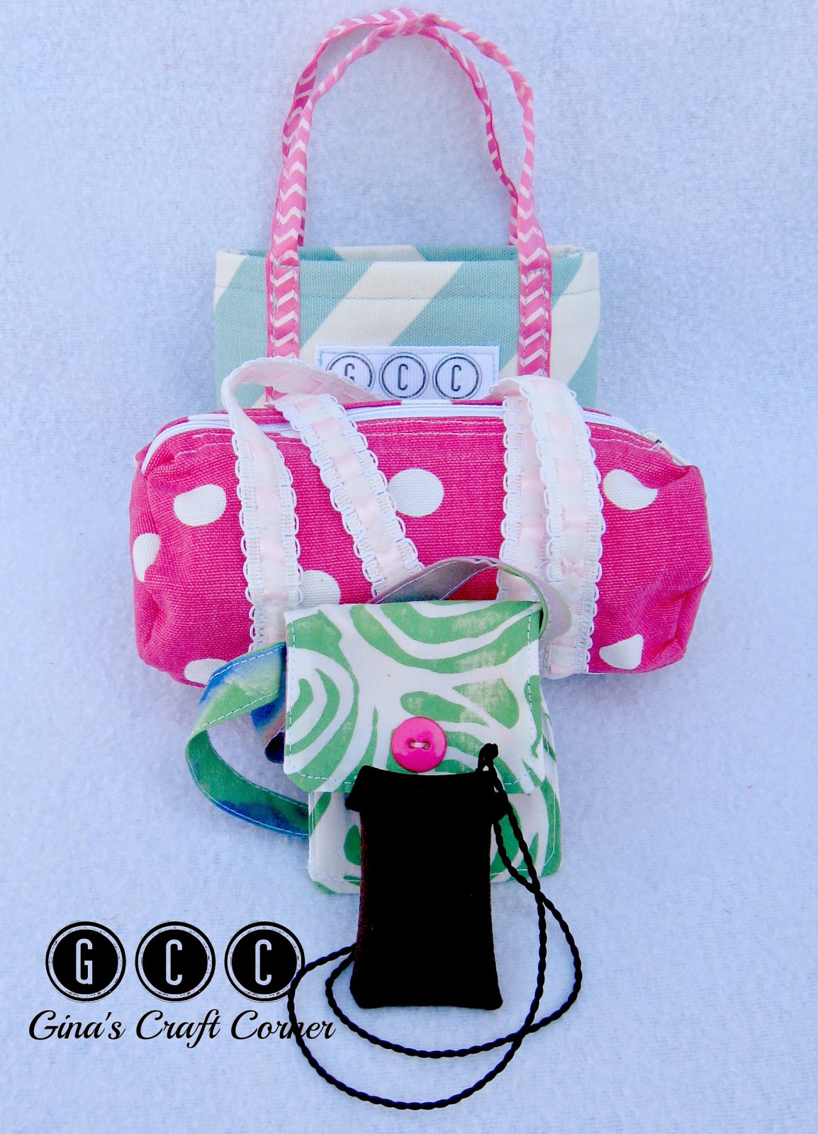 Four EASY SEW Bags for 18" Dolls