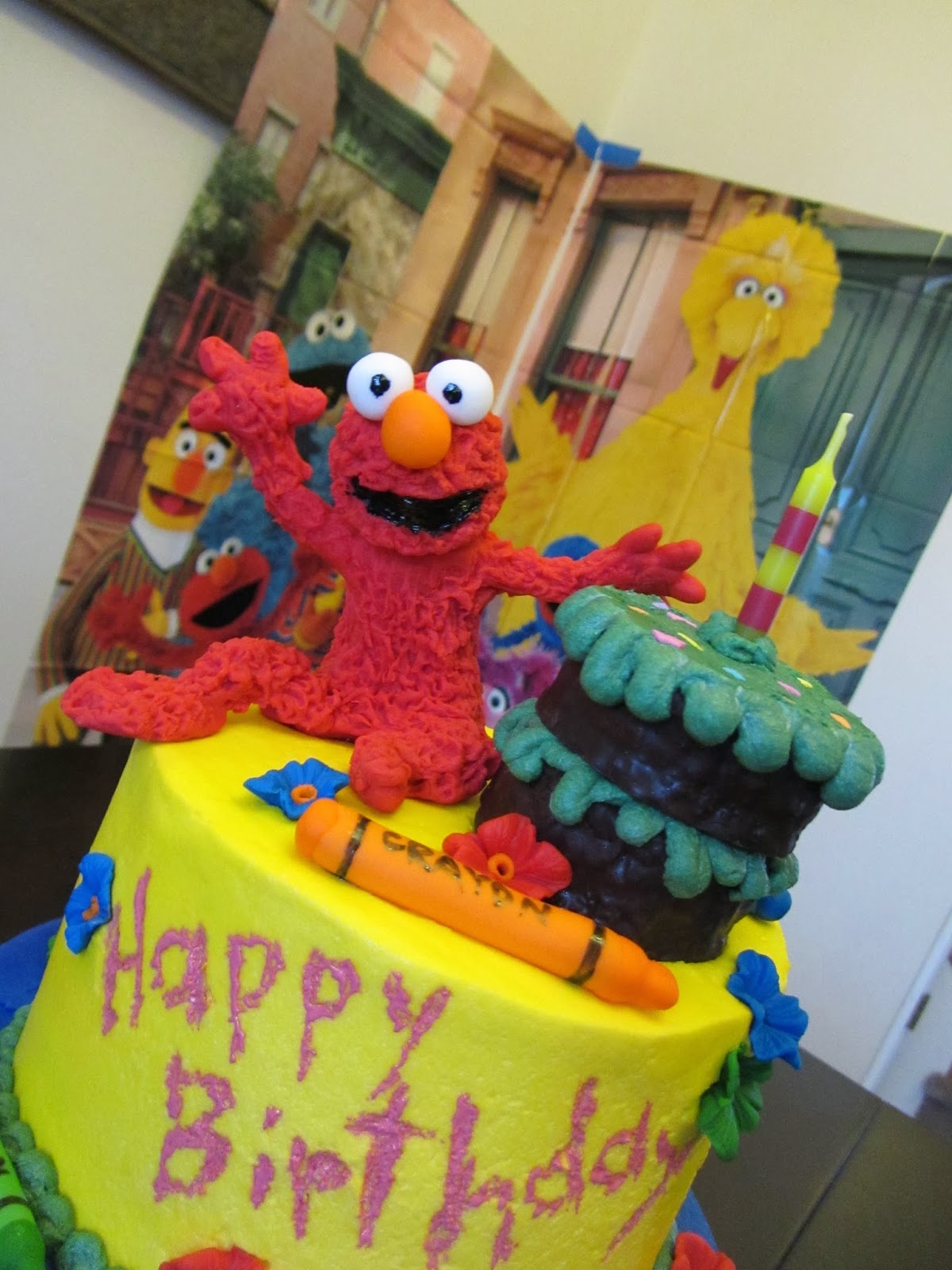 Cakeopolis: #155 Baby Kay's Elmo Birthday Cake