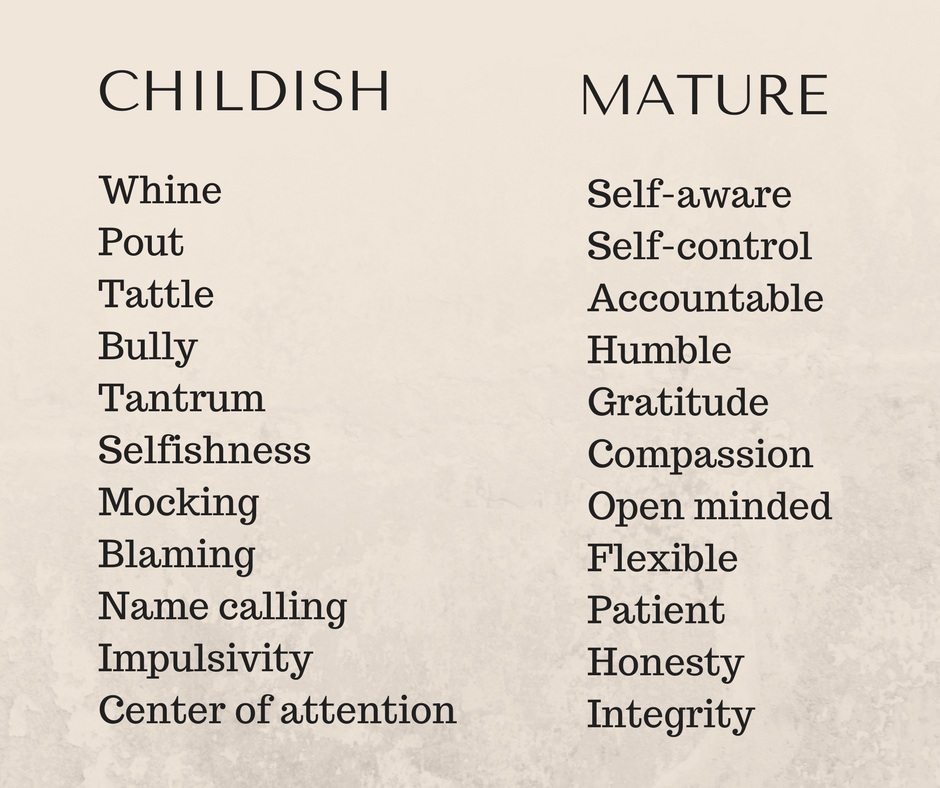 47 Real Crucial Differences Between Childish And Adult