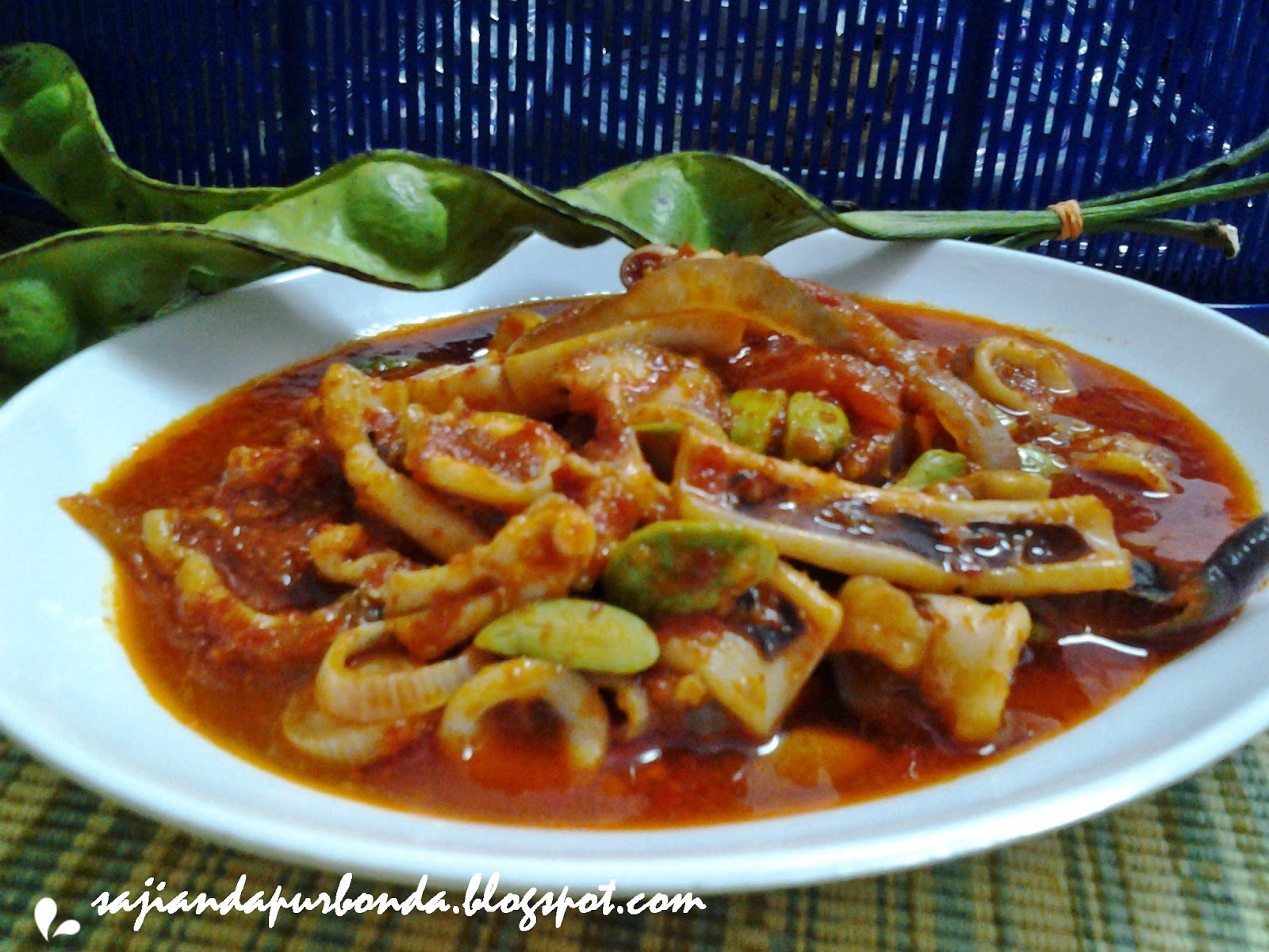 Sambal Tumis Sotong Petai Padi