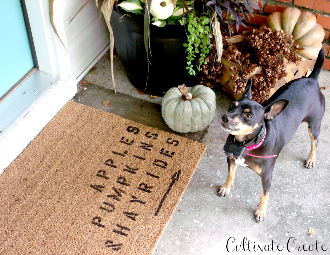 Cultivate Create: Stenciled Fall Doormat