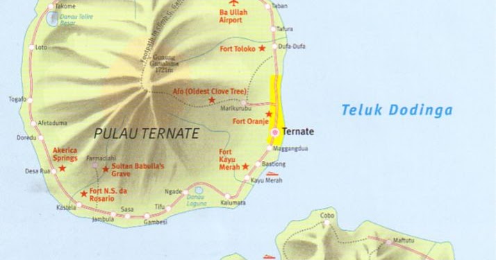 AMAZING INDONESIA: TERNATE AND TIDORE ISLAND MAP