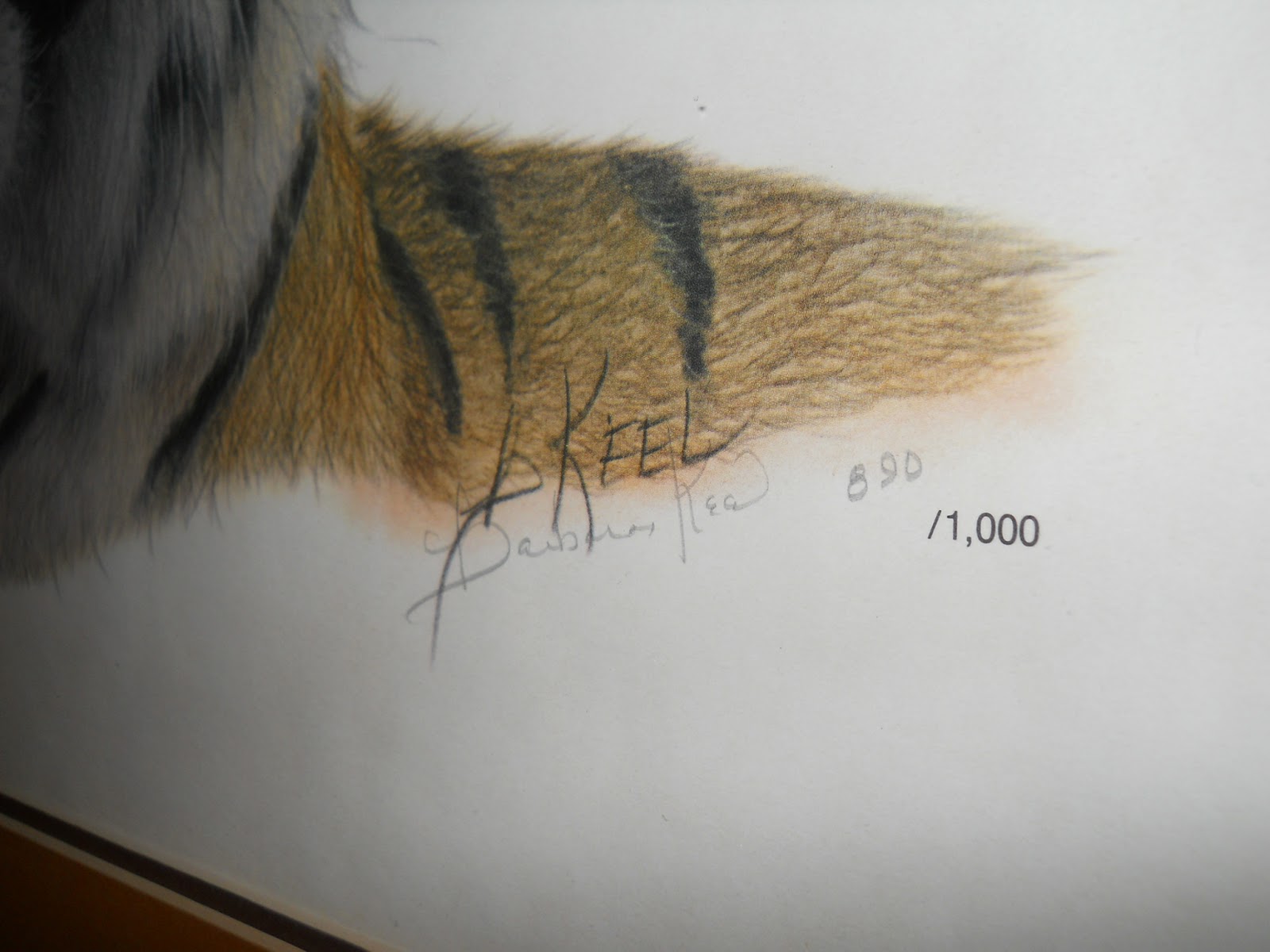 Peak Discounters: Wildlife Art: "Siberian Tiger" by Barbara Keel - $150