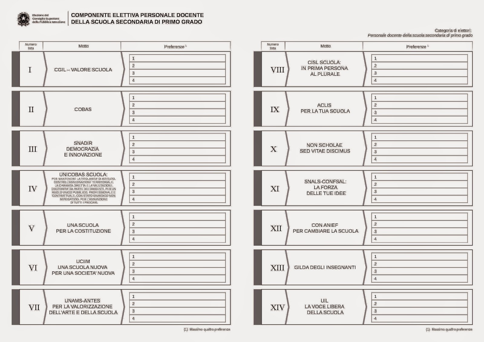 Scuola pubblica: Elezioni Consiglio Superiore della Pubblica Istruzione ...